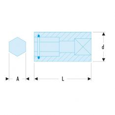 FACOM R.235 - 1/4" Square Drive F To 1/4" Hex Drive M Quick Coupler | ETS