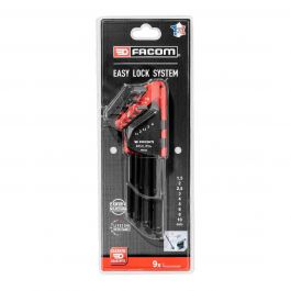 FACOM 83SH.JP9BPB - 9pc Long Metric Ball Hex Key Clip Set | ETS