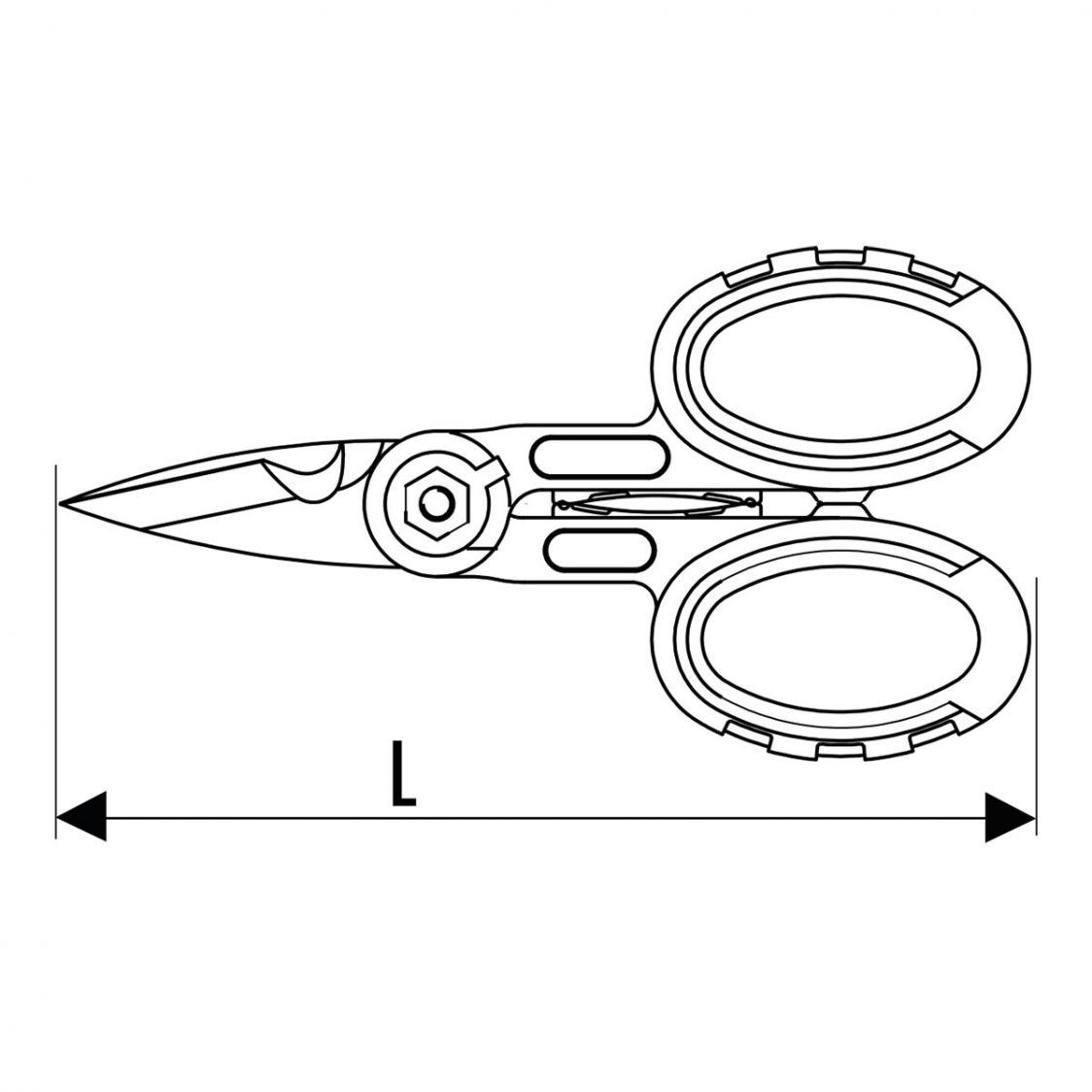 EXPERT by FACOM E184280 - 145mm Electricians Comfort Grip Scissors | ETS