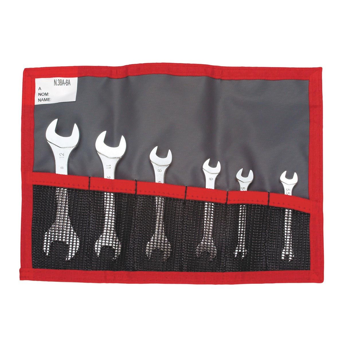 FACOM 22.JE6T - 6pc Metric Stubby Open Jaw Spanner + Roll | ETS