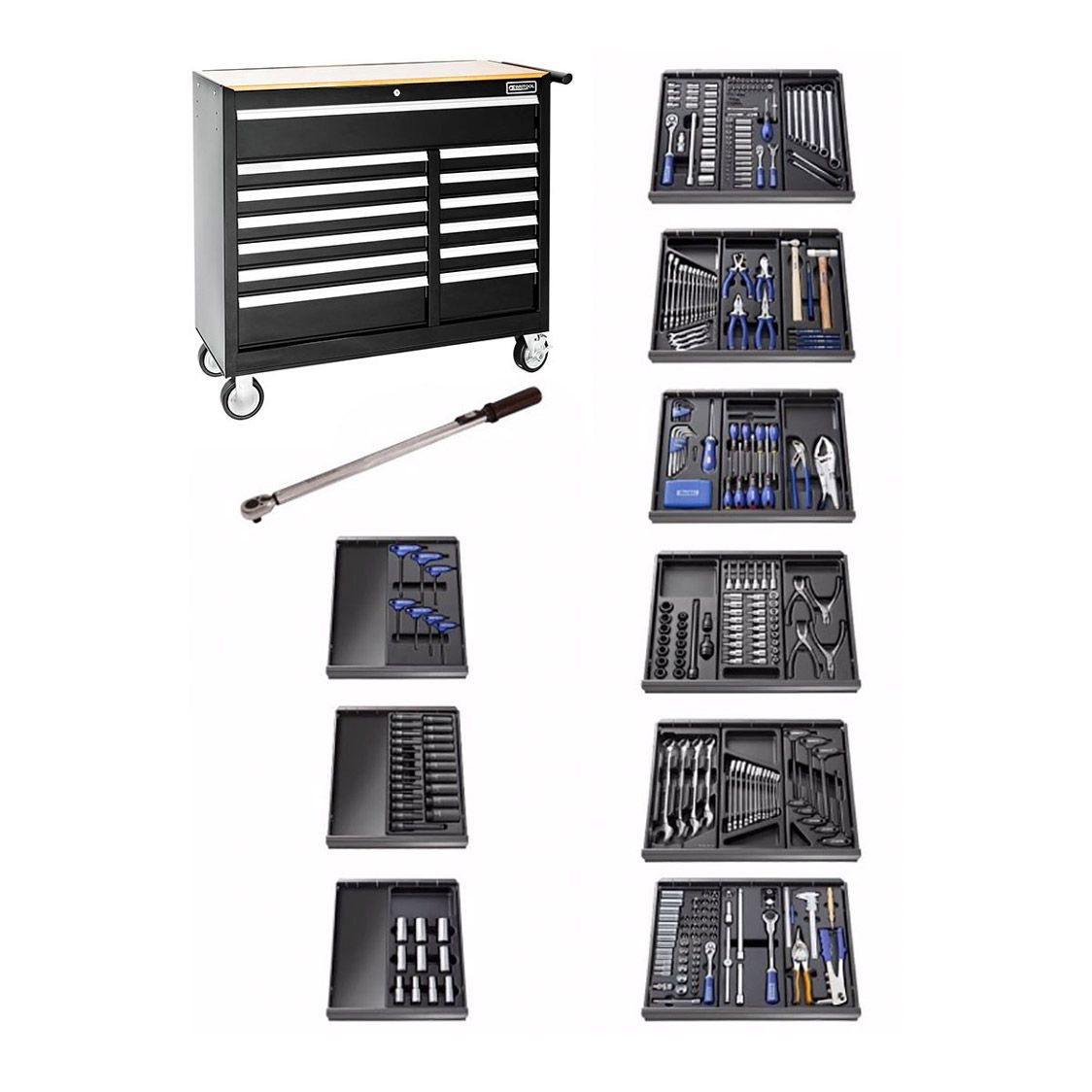 BRITOOL EXPERT E220334B - 390pc General Metric Tool Kit + 13 Drawer ...