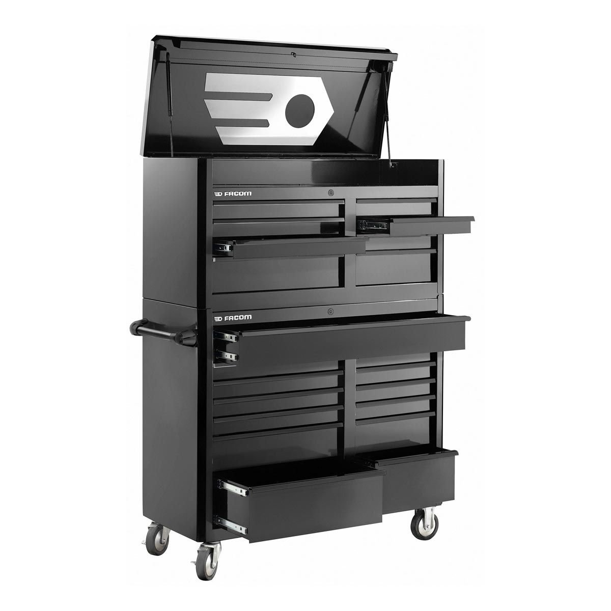 FACOM FAS.21BK - USA 21 Drawer 3+2 Mod Roller Cabient + Chest Set Black ...