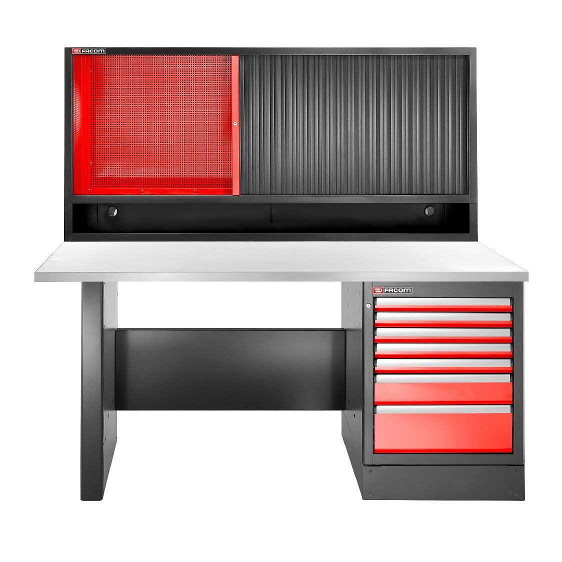 FACOM JLS3-2MS7DSCH - JETLINE+ High 2m Stainless Work Bench + 7 Drawer ...