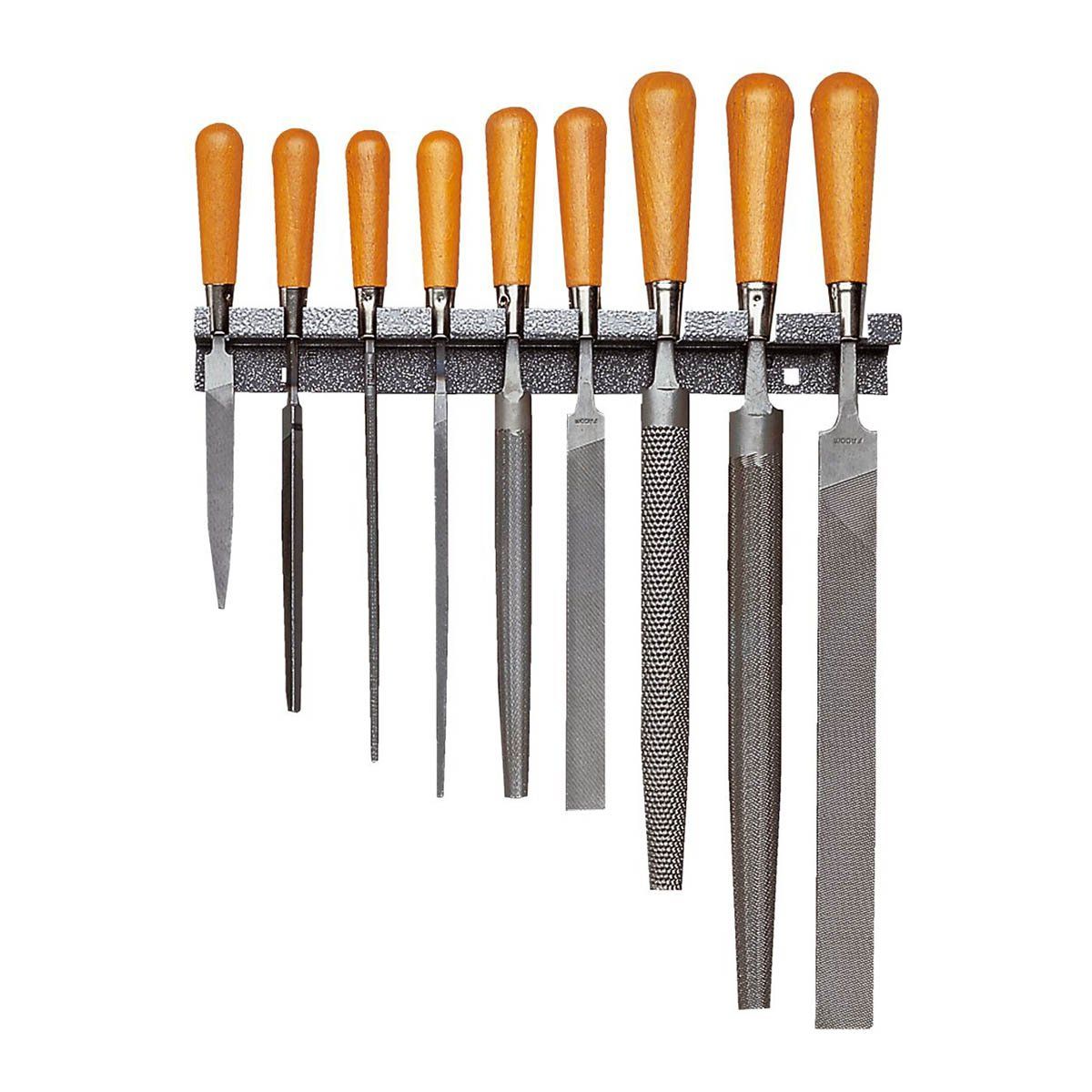 FACOM STU - 9pc Wooden Handle File Set + Rack | ETS
