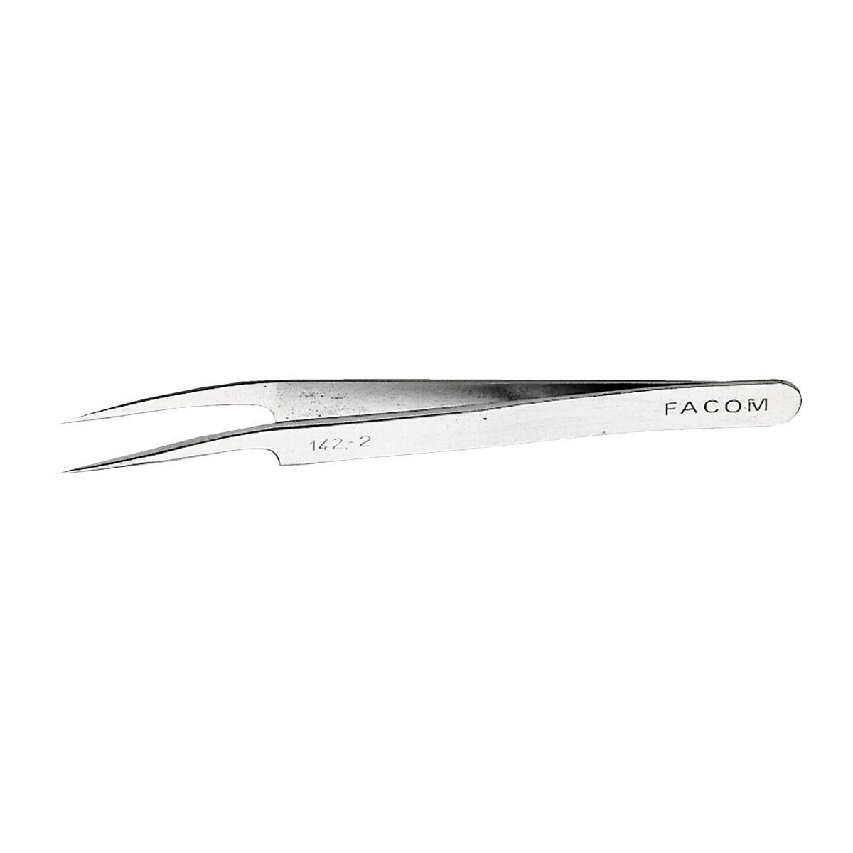 FACOM 142.2 - 117mm Straight Fine 15' Cleared Nose Precision Tweezers | ETS