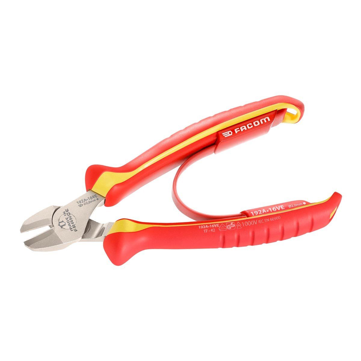 FACOM 192A.XVE - Insulated High Power Diagonal Side Cutter Comfort Grip ...