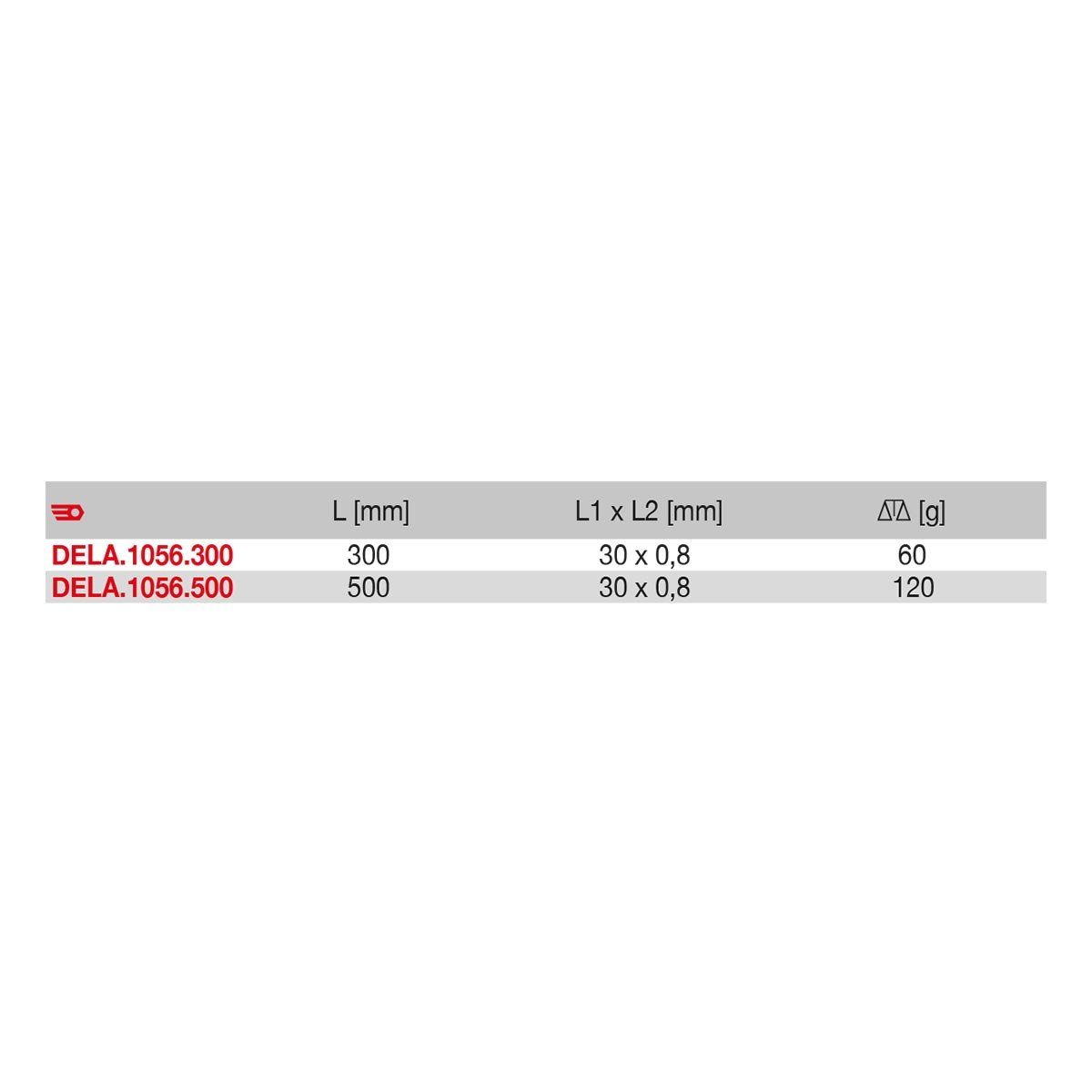 FACOM DELA.1056.X - Class II Metric 2-Side Stainless Steel Rigid Rule | ETS
