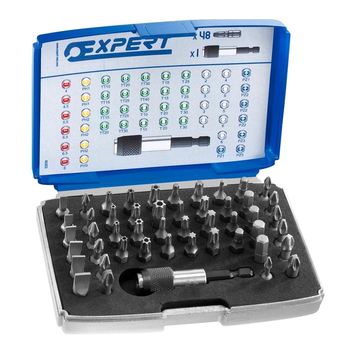 EXPERT by FACOM E131701 - 49pc Complete 1/4" Hex Drive 25mm Screwbit ...