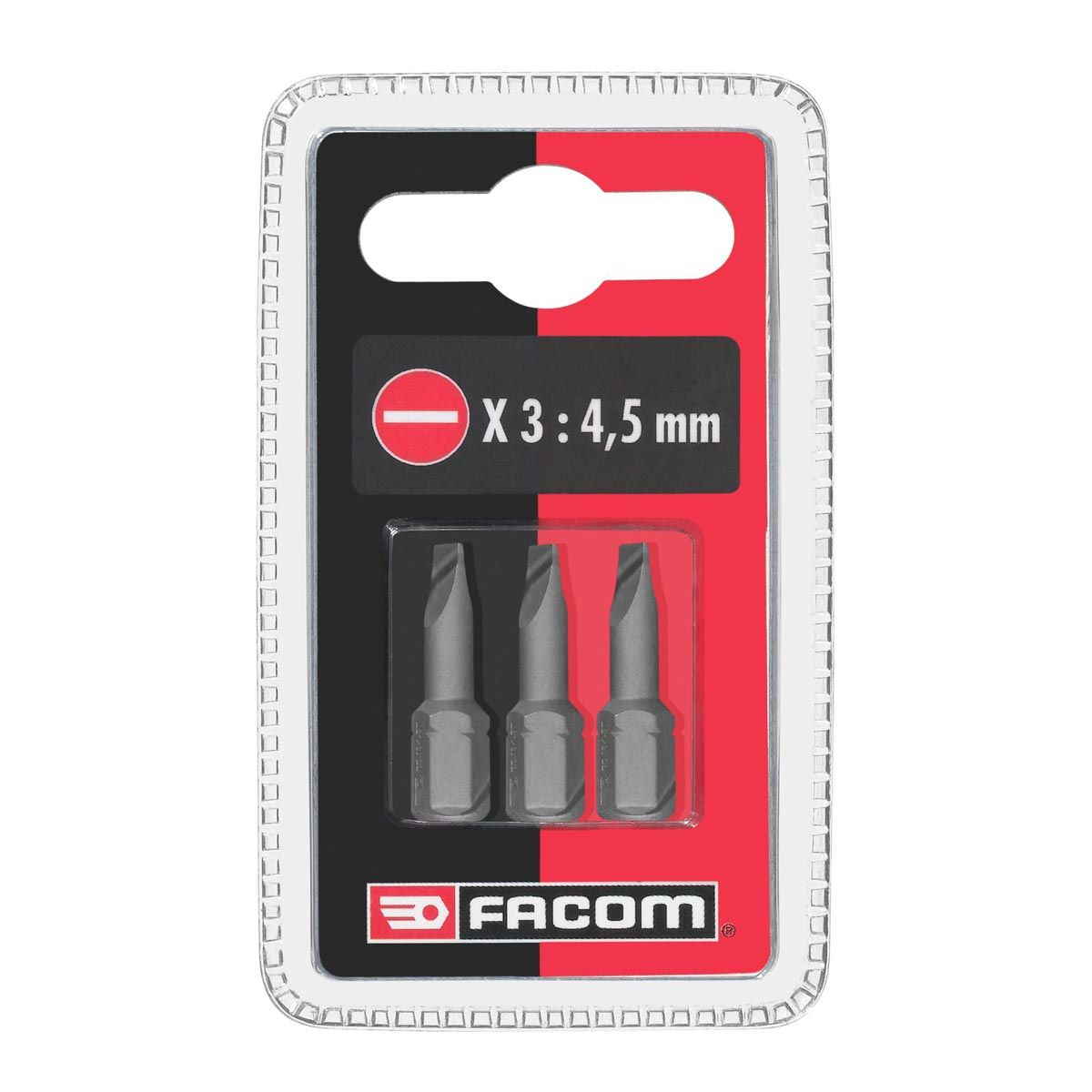 FACOM ES1.J3 - 3pc Slotted 1/4" Hex Drive 25mm Pro Screwbit Set | ETS