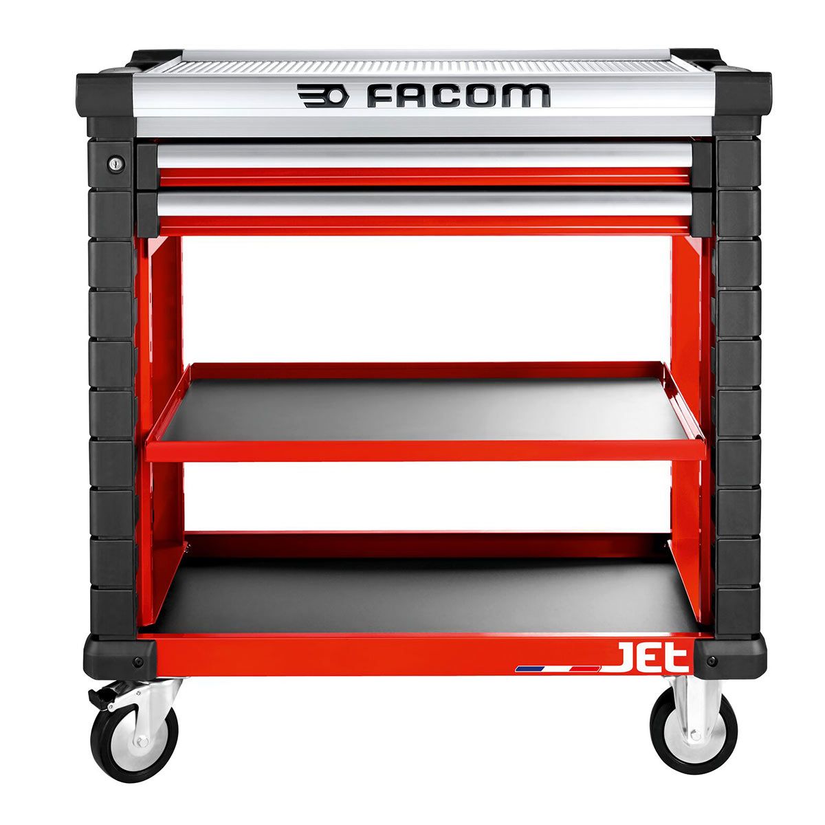 FACOM JET.UC3S2DM4A - JET+ 2 Drawer 4 Mod 3 Metal Shelf Roller Trolley ...