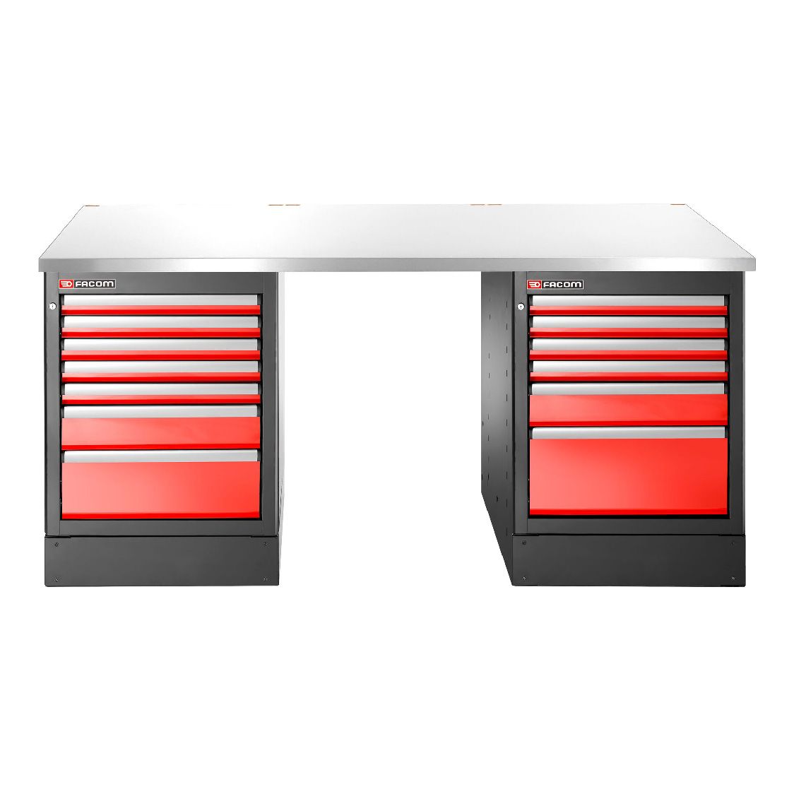 FACOM JLS3-2MS13DL - JETLINE+ 2m Stainless Work Bench + 13 Drawer 3 Mod ...