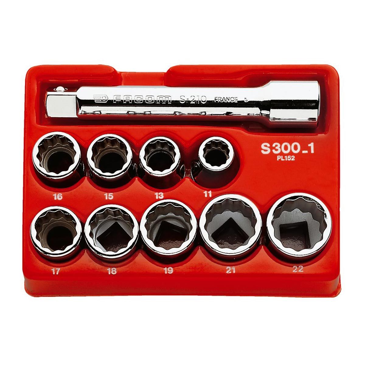 FACOM J.300-1 - 9pc 3/8" Square Drive Metric 12pt Socket Module C | ETS