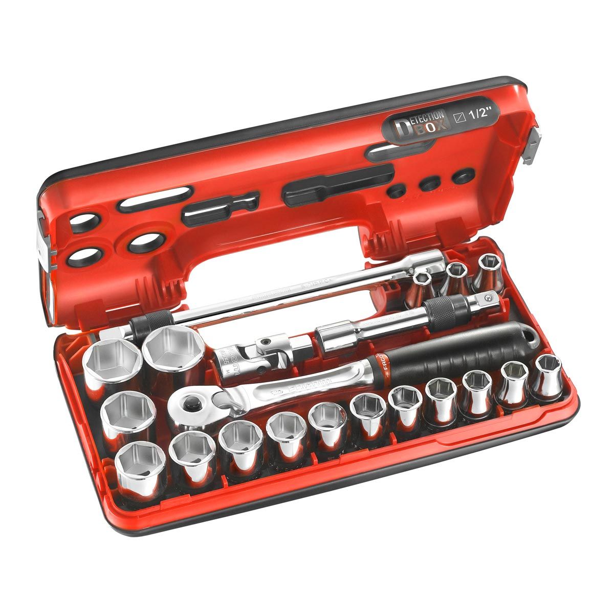 FACOM SL.DBOX500PB - 21pc 1/2" Square Drive Metric 6pt Socket + SL.171 ...