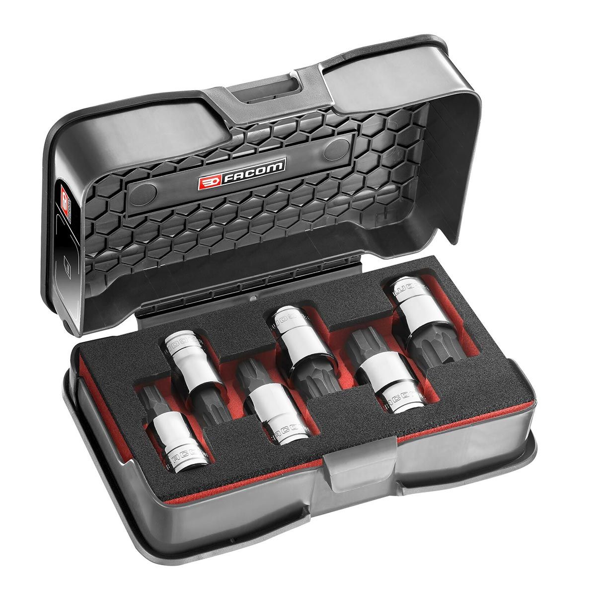 FACOM STM.J6MGRPPB - 6pc 1/2" Square Drive Metric Anti Slip OGV Hex Bit Socket Set + Case | ETS