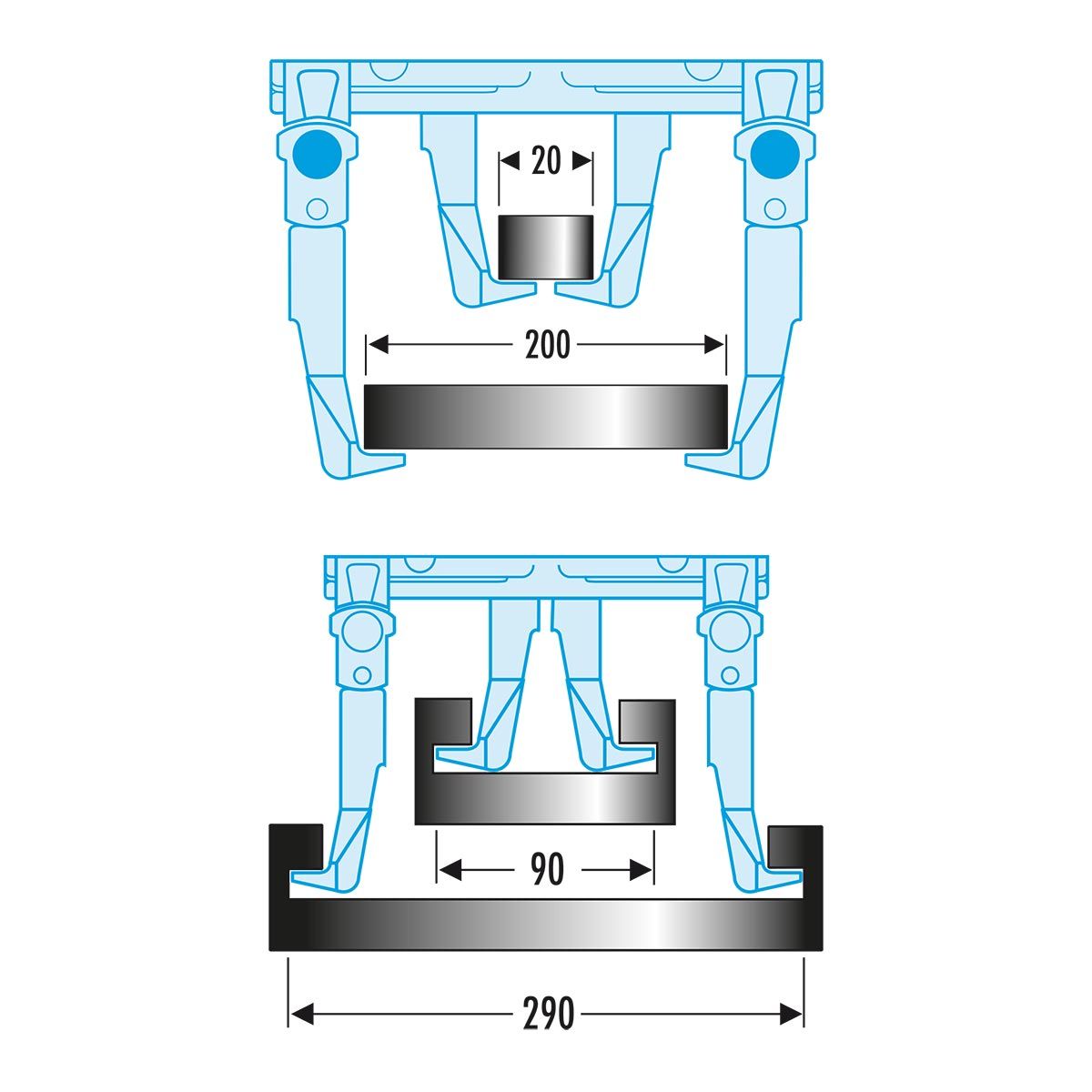 FACOM U.102T - General Engineering Puller Set + Case | ETS
