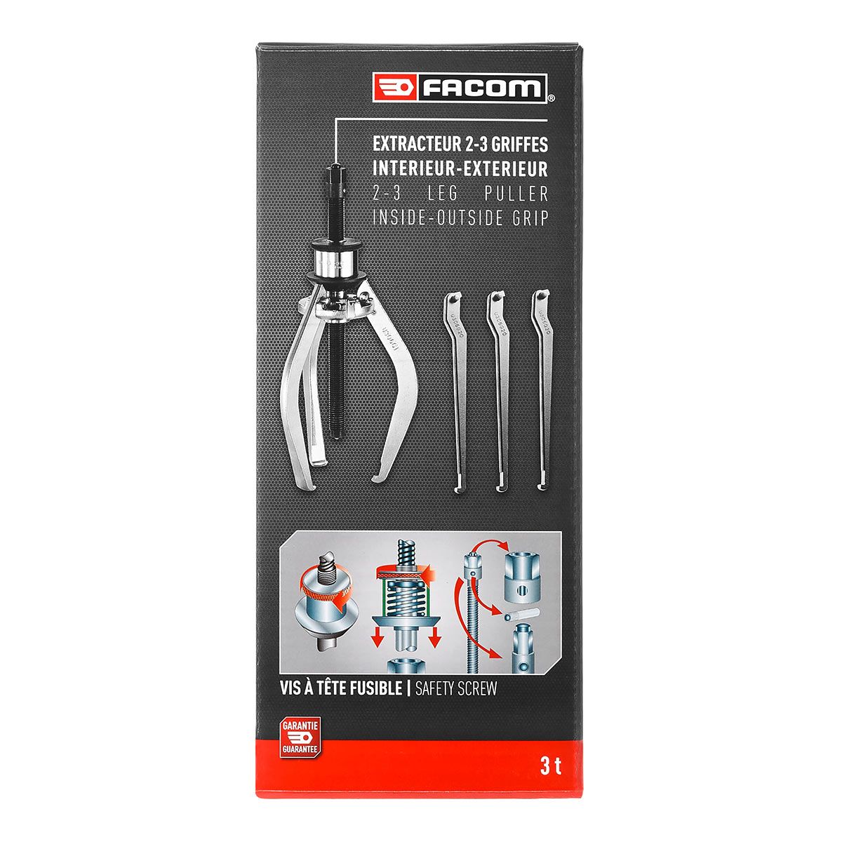 FACOM U.306PB - 2-3 Leg Reversible Puller Set | ETS