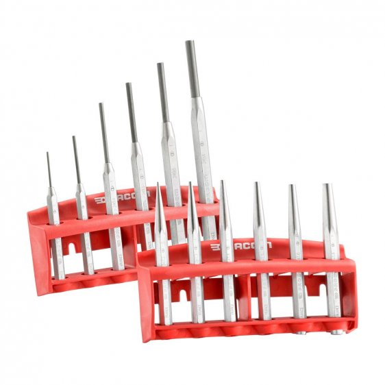 FACOM 247.249JS12 - 12pc Tapered + Parallel Drift Punch Set + Rack | ETS