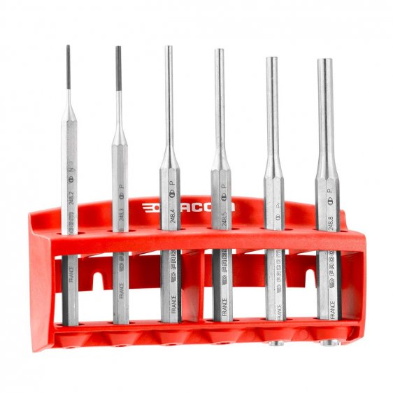FACOM 248.JS6 - 6pc One Piece Parallel Drift Punch Set + Rack | ETS
