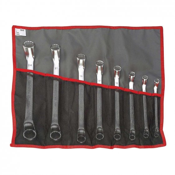 FACOM 55A.JD8T - 8pc Metric Deep Offset Ring Spanner Set + Roll | ETS