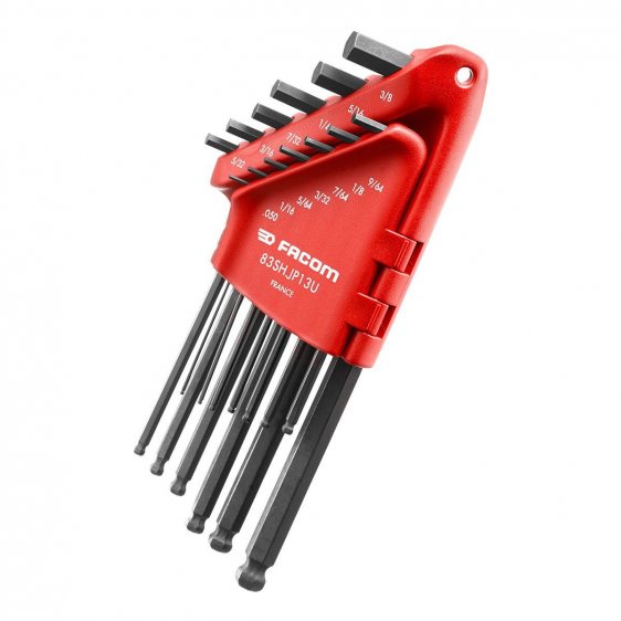 FACOM 83SH.JP13U - 13pc Long Inch Ball Hex Key Wallet Set | ETS