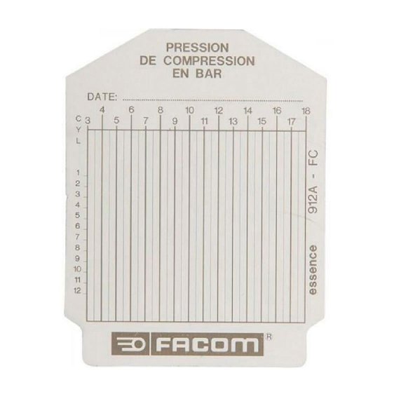 FACOM 912A.FC - 100pc Compression Test Cards Petrol | ETS