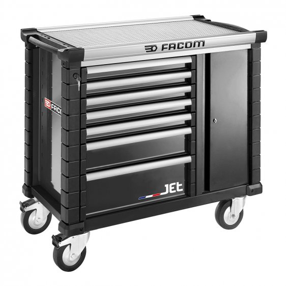 FACOM JET.T7NM3A - JET+ 7 Drawer 3 Mod + Side Cab Roller Cabinet Black ...