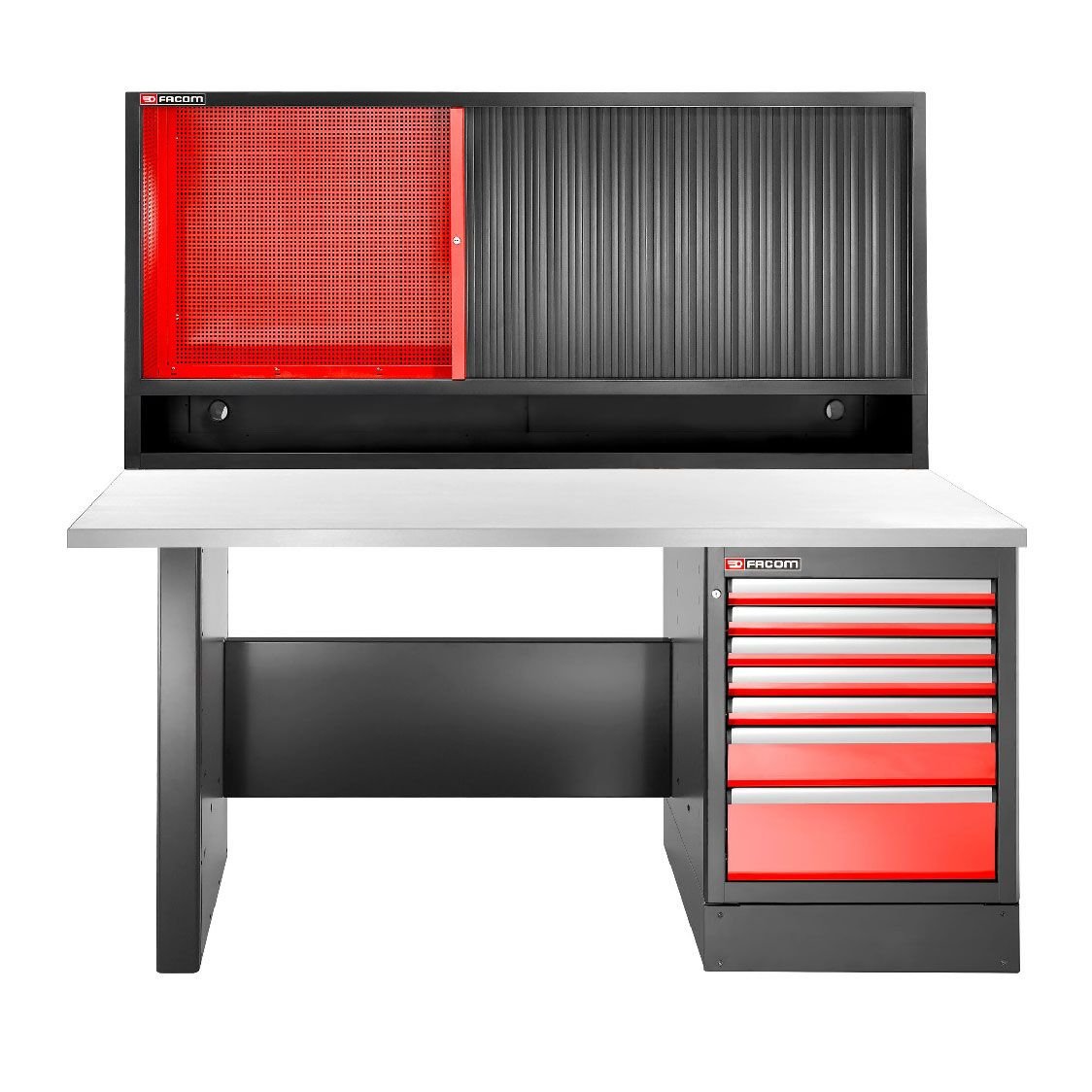 FACOM JLS3-2MS7DSCH - JETLINE+ High 2m Stainless Work Bench + 7 Drawer ...