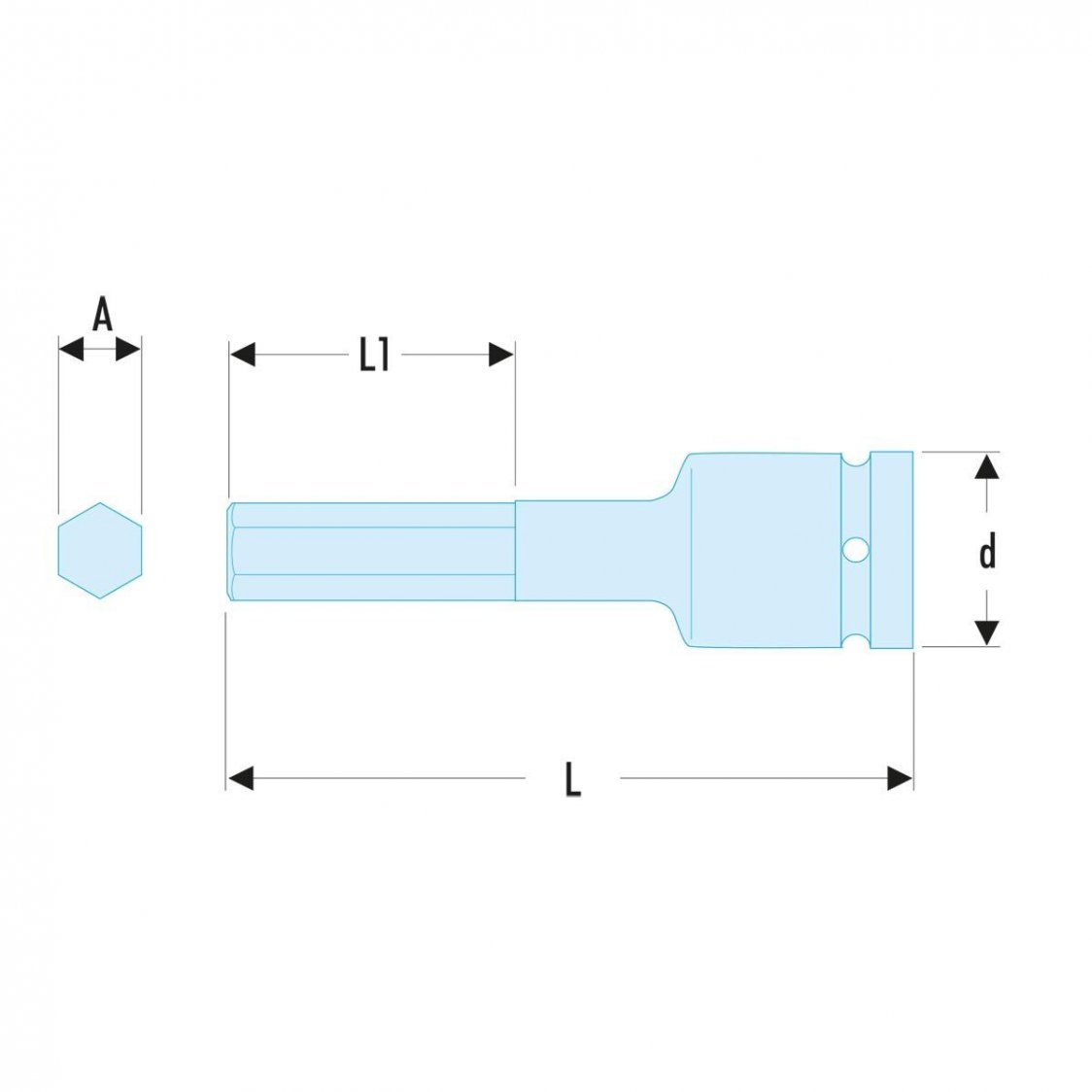 FACOM NKHM.XM - 3/4" Square Drive Metric Hex Bit Impact Socket | ETS